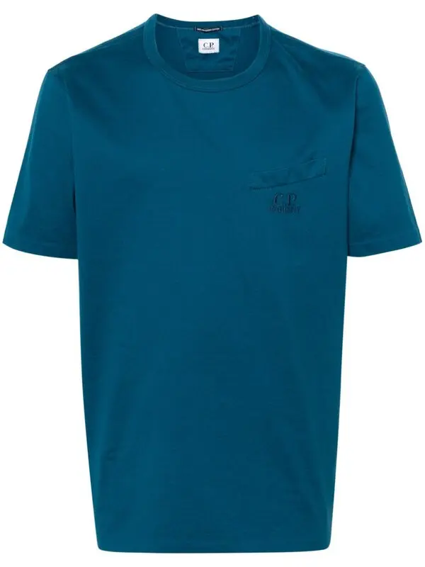 C.P. COMPANY Logo-embroidered Cotton T-shirt
