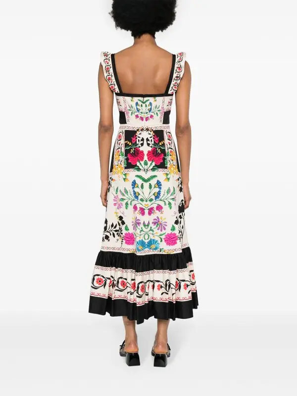La DoubleJ Gingerbread Floral Maxi Dress