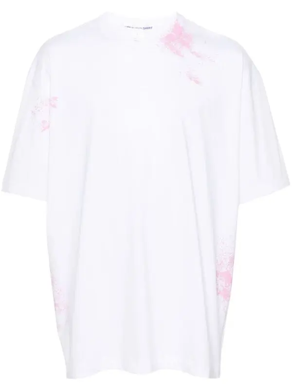 Comme Des Garçons Splatter-print Cotton T-shirt
