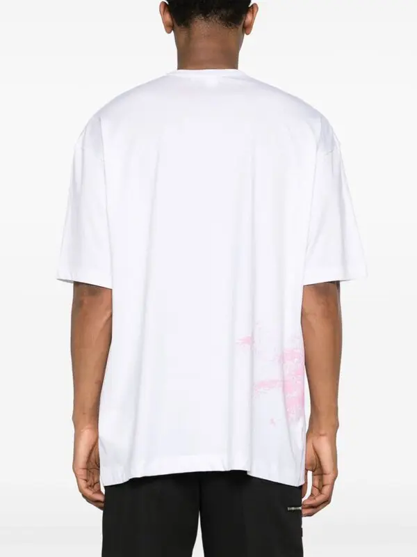 Comme Des Garçons Splatter-print Cotton T-shirt