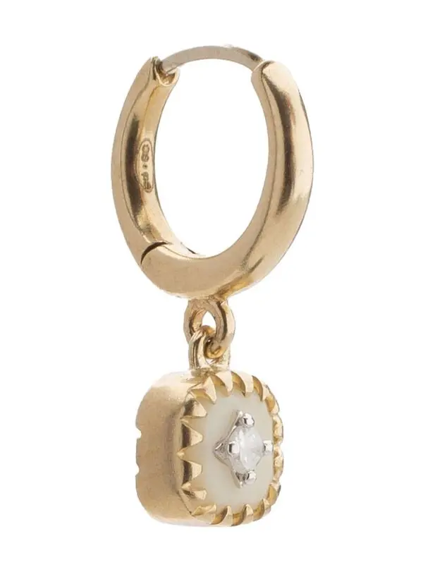 Pascale Monvoisin 9kt Yellow And White Diamond Pierrot Earring - Gold
