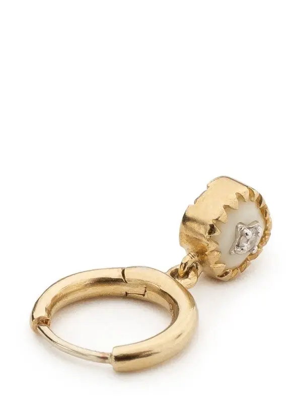 Pascale Monvoisin 9kt Yellow And White Diamond Pierrot Earring