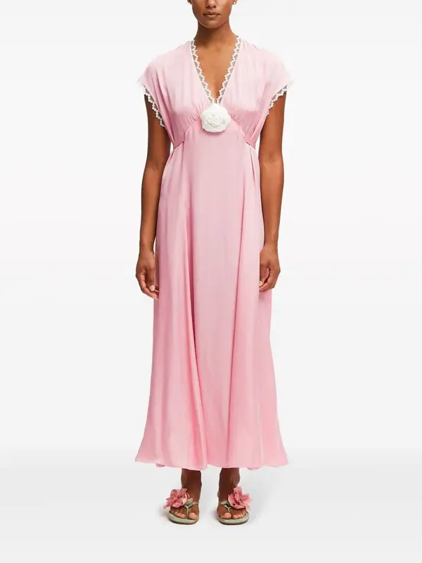 Sleeper The Genus Satin Dress - Pink