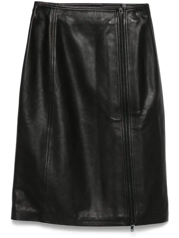 MANOKHI Rumi Leather Midi Skirt