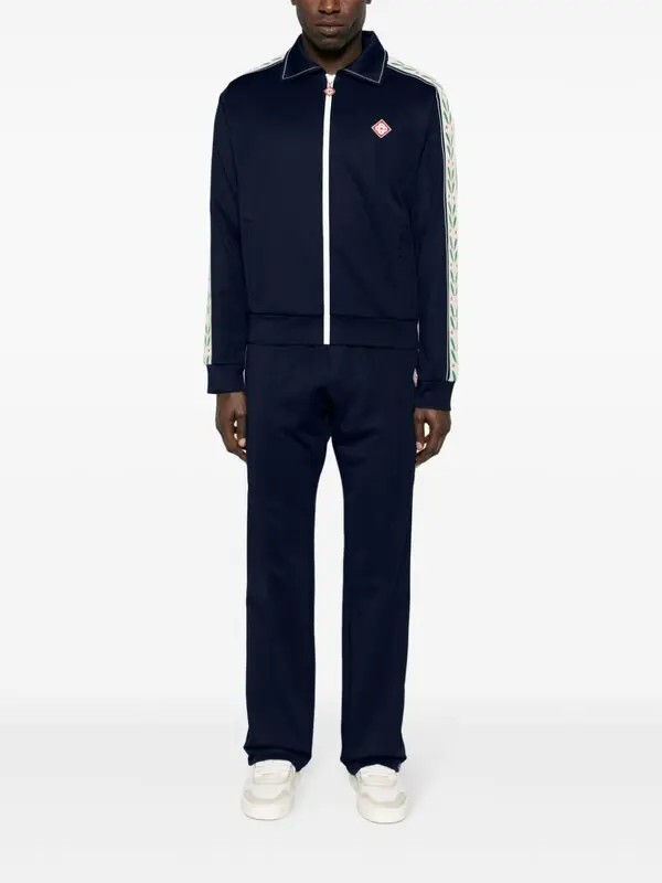 Casablanca Heart Monogram Velvet Track Pants - Blue