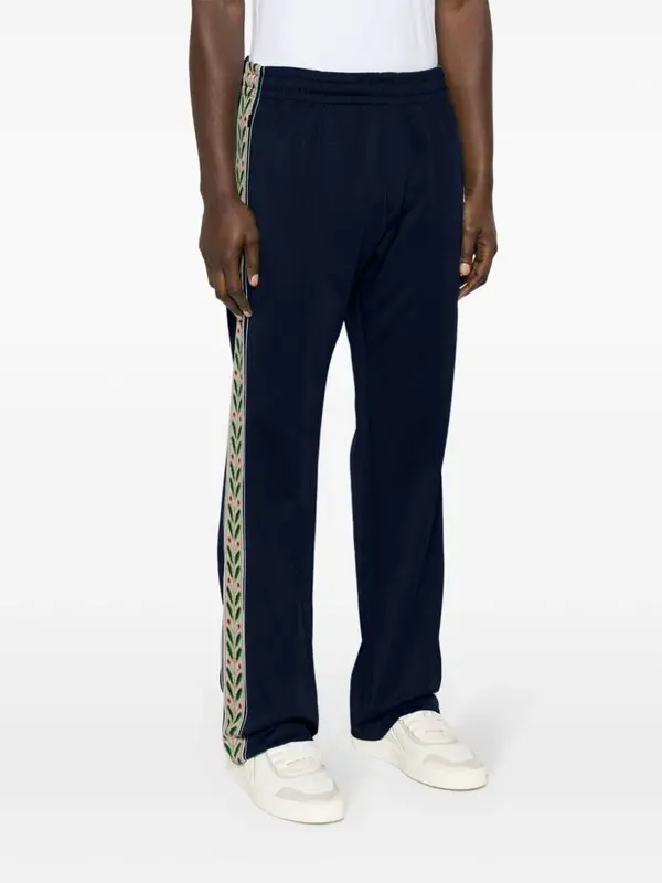 Casablanca Heart Monogram Velvet Track Pants - Blue