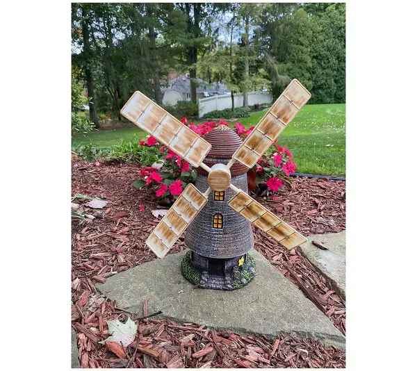 SANTA'S WORKSHOP 15.3' Solar Windmill