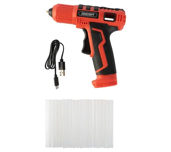 STALWART 4v Cordless Hot Glue Gun Kit