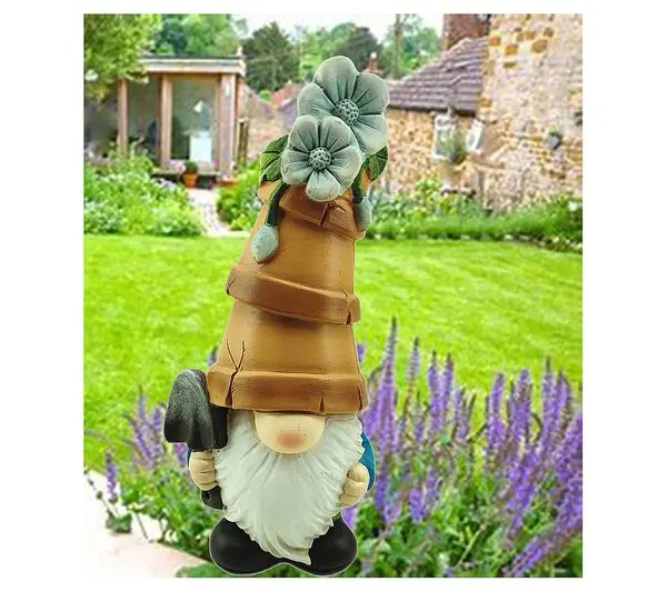 SANTA'S WORKSHOP 12' Resin Flowerpot Hat Gnome