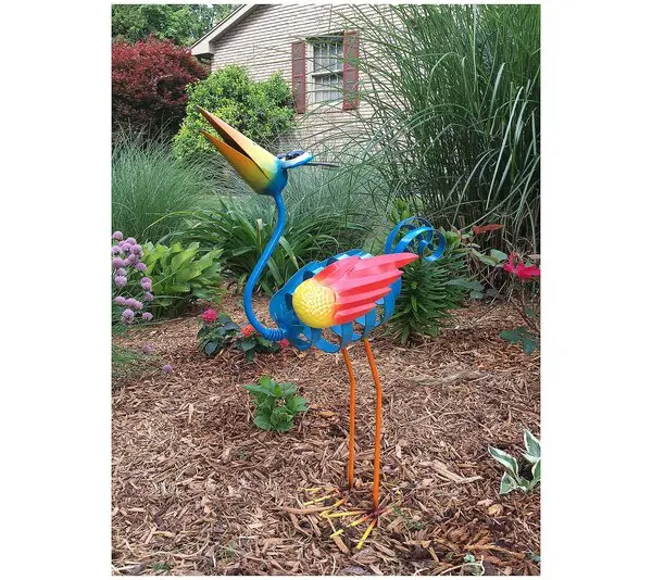 SANTA'S WORKSHOP 20.3' Iron Blue Yard Bird