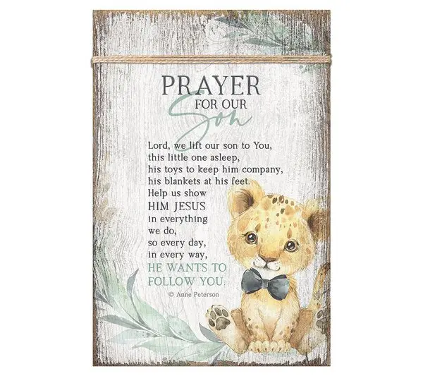 DEXSA COMPANY Dexsa Prayer For Our Son Wood Wall Plaque With Easel - One-color