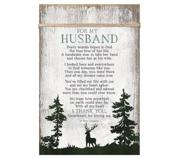 DEXSA COMPANY Dexsa For My Husband Wood Plaque With Easel - One-color
