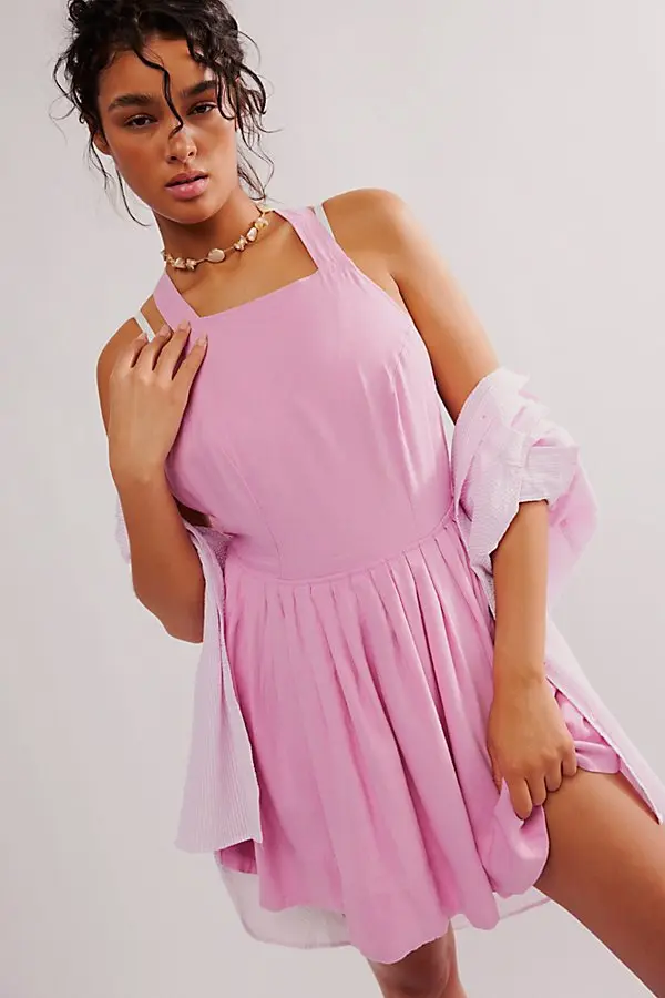 melted hearts mini dress Free People Melted Hearts Linen Blend Mini Dress Large New* KC704