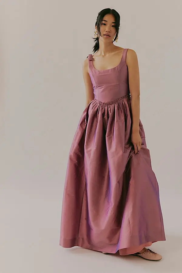 Louise New York Marie Maxi Dress Dusty Rose Editorialist