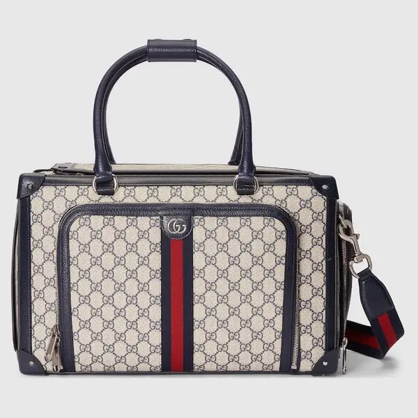 Gucci Small Gg Pet Carrier With Web