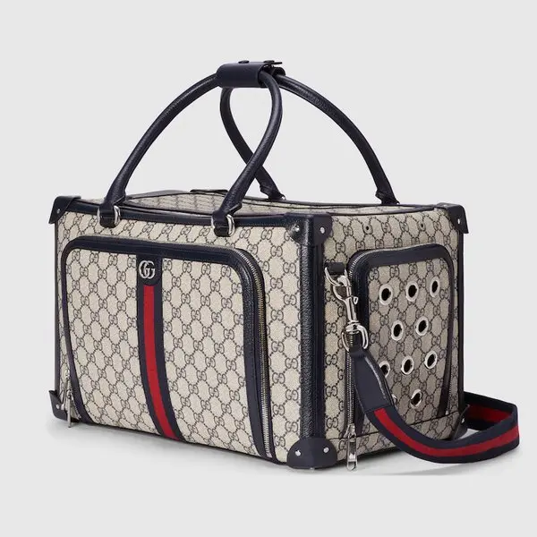 Gucci Small Gg Pet Carrier With Web
