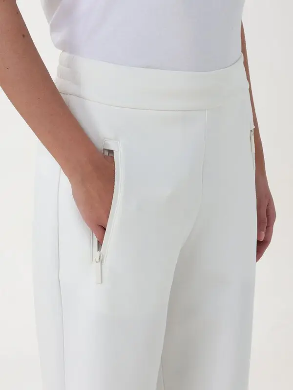 Emporio Armani Tailored Trousers With Zip Pockets - White