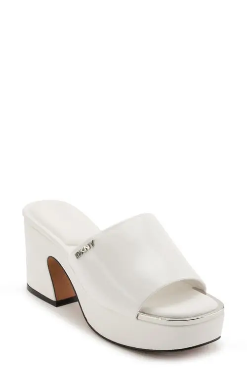 Dkny Desirae Platform Sandal - White