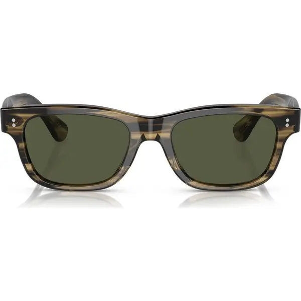 Oliver Spencer Rosson 53mm Square Sunglasses - Olive