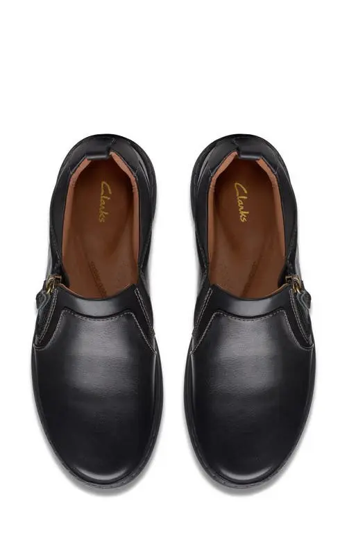 Clarks Nalle Lilac Slip-on Sneaker - Black Leather