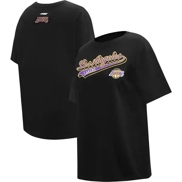 PRO STANDARD Los Angeles Lakers Script Boyfriend T-shirt