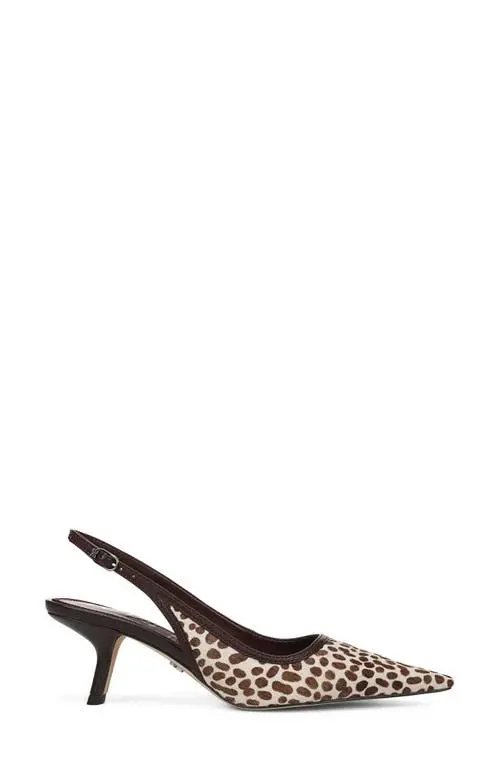 Sam Edelman Bianka Slingback Mesh Pointed Toe Pump - Chocolate Multi