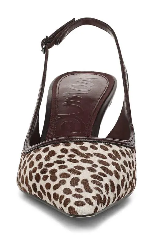 Sam Edelman Bianka Slingback Mesh Pointed Toe Pump - Chocolate Multi