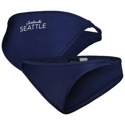 G-III 4HER BY CARL BANKS College Seattle Seahawks Hall Of Fame Bikini Bottom - Navy