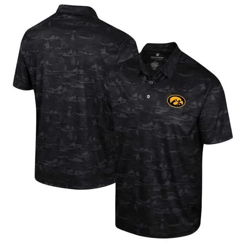 COLOSSEUM Iowa Hawkeyes Daly Print Polo