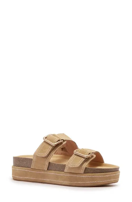 FRANKIE4 Bennett Platform Sandal - Barley Suede
