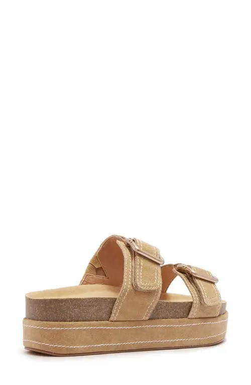 FRANKIE4 Bennett Platform Sandal - Barley Suede