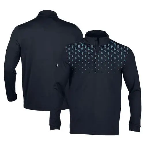LEVELWEAR Seattle Kraken Nhl X Pga Scout Midlayer Quarter-zip Pullover Top - Navy