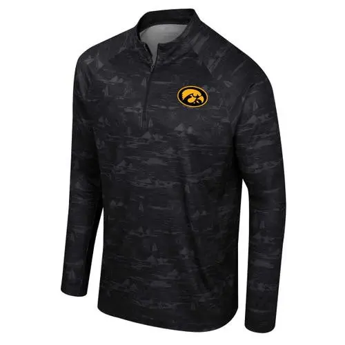 COLOSSEUM Iowa Hawkeyes Carson Raglan Quarter-zip Jacket