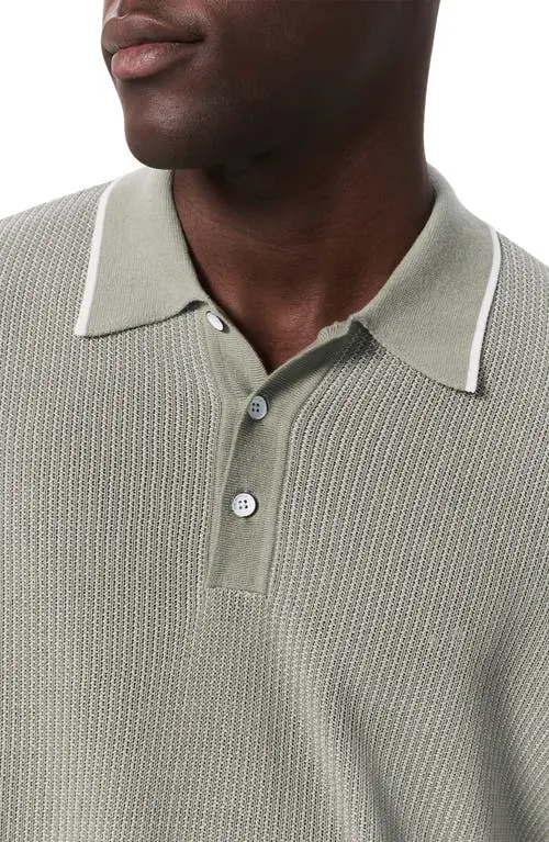 Rag & Bone Harvey Relaxed Polo - Grey