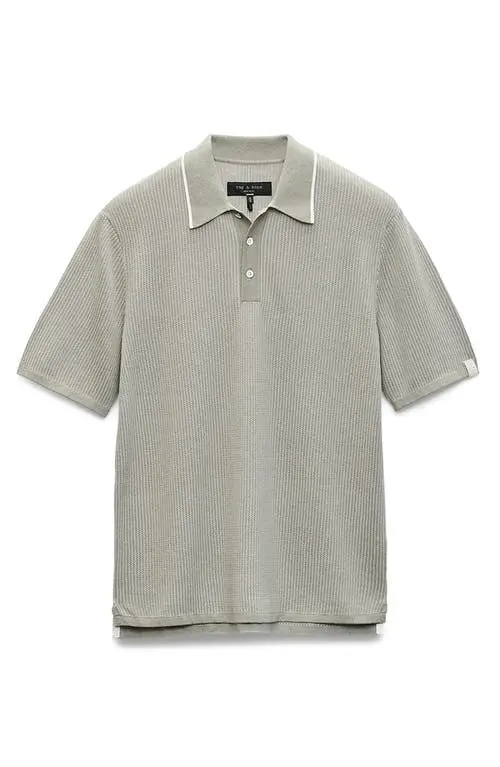 Rag & Bone Harvey Relaxed Polo - Grey