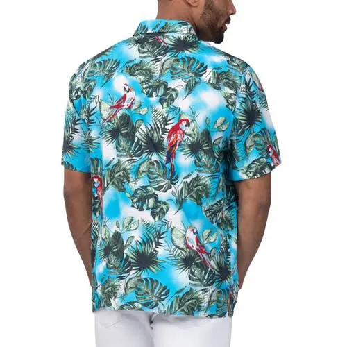 MARGARITAVILLE Kyle Busch Jungle Parrot Party Button-up Shirt