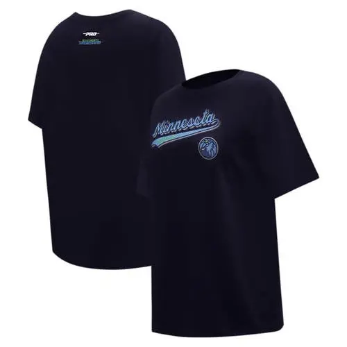 PRO STANDARD Minnesota Timberwolves Script Boyfriend T-shirt