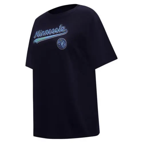 PRO STANDARD Minnesota Timberwolves Script Boyfriend T-shirt