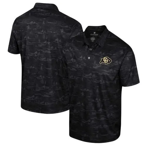 COLOSSEUM Colorado Buffaloes Daly Print Polo - Black