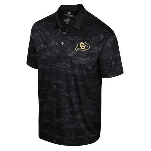 COLOSSEUM Colorado Buffaloes Daly Print Polo - Black