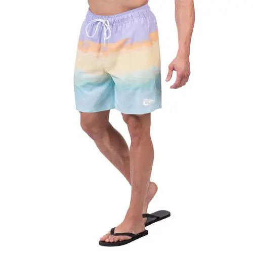 G-III SPORTS BY CARL BANKS Kansas City Chiefs Tie-dye Volley Shorts - Yellow