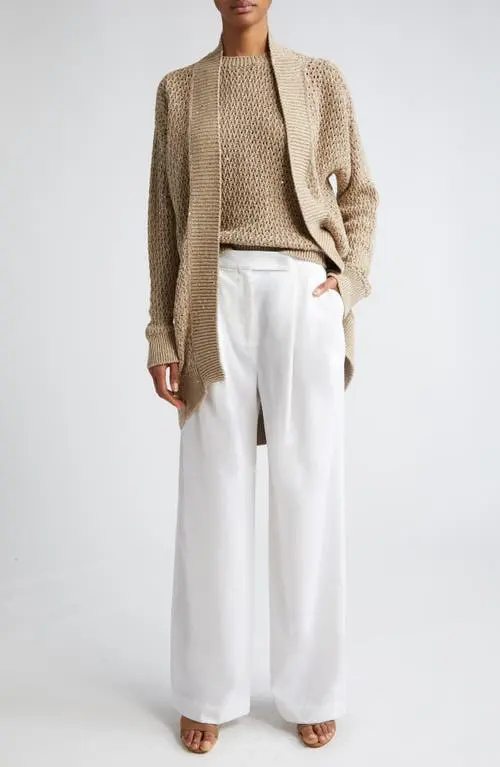 Eleventy Sequin Open Stitch Sweater Tank