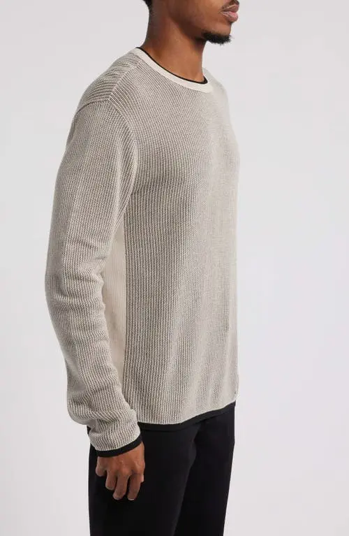 Rag & Bone Harvey Crewneck Cotton Sweater - Grey