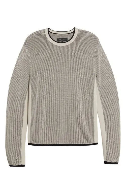 Rag & Bone Harvey Crewneck Cotton Sweater - Grey
