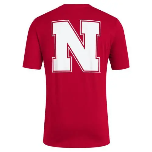 Adidas Nebraska Huskers Reverse Retro Baseball 2 Hit T-shirt