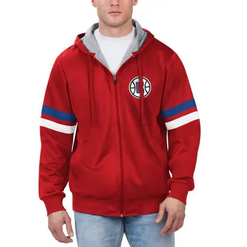 G-III SPORTS BY CARL BANKS La Clippers Contender Full-zip Hoodie Jacket By - Red