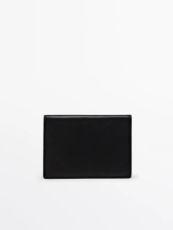 Massimo Dutti Passport Holder Leather Wallet