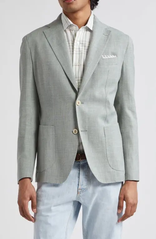Eleventy Wool Blend Blazer - Military Green