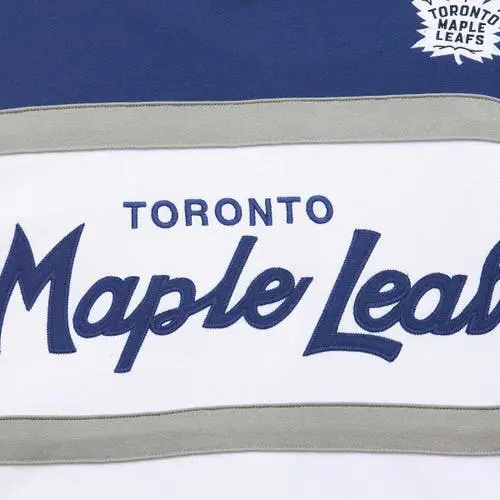 Mitchell & Ness Blue Toronto Maple Leafs Head Coach Pullover Hoodie