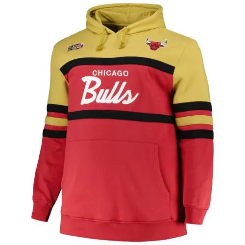 Mitchell & Ness Chicago Bulls Hardwood Classics Head Coach Pullover Hoodie - Red